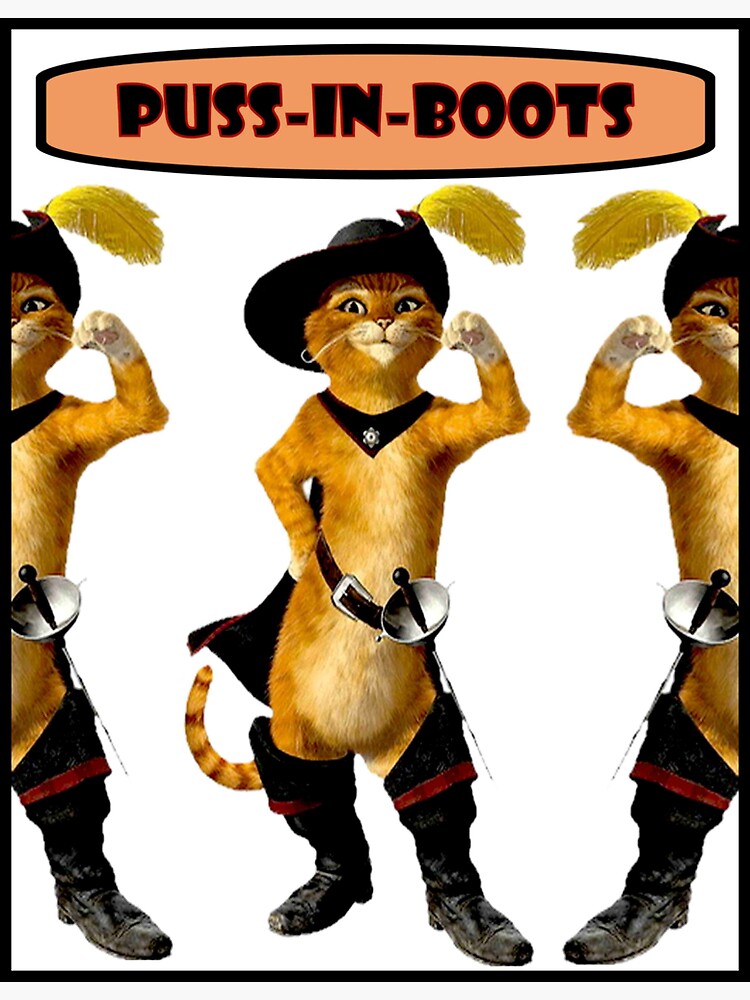 Puss In Boots Sword Cat Abstract Print Sticker For Sale By Posterbobs Redbubble