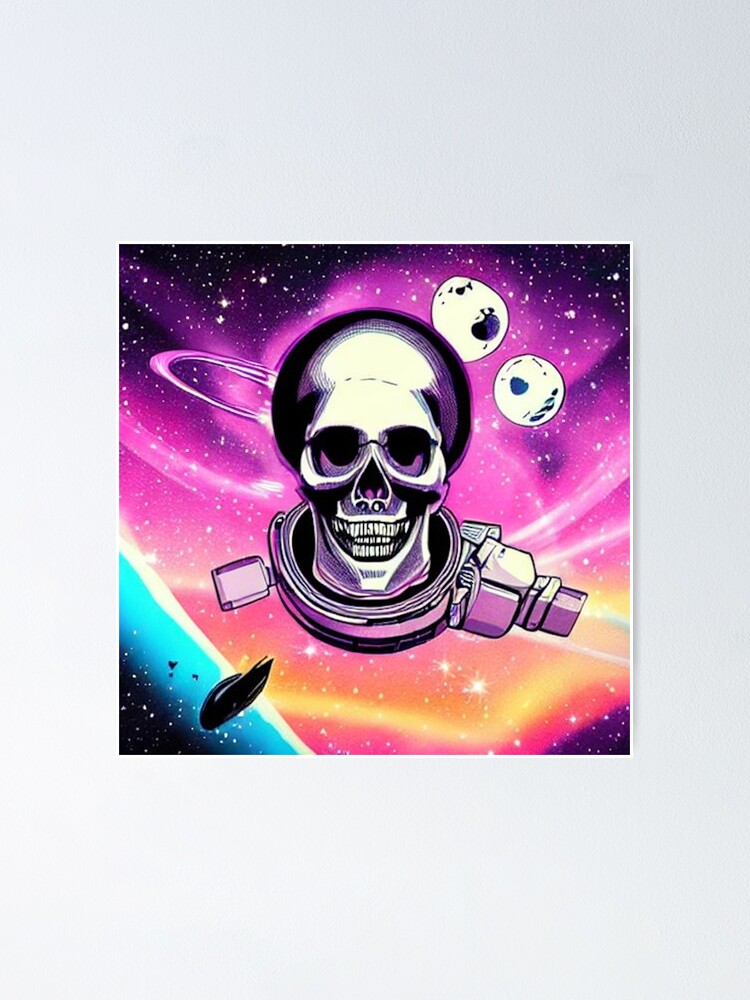 "Space Skull 19 - "The Uncanny Valley" - Dystopian Art" Poster for Sale ...