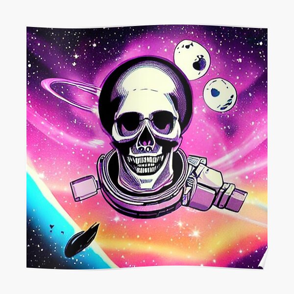 "Space Skull 19 - "The Uncanny Valley" - Dystopian Art" Poster for Sale ...