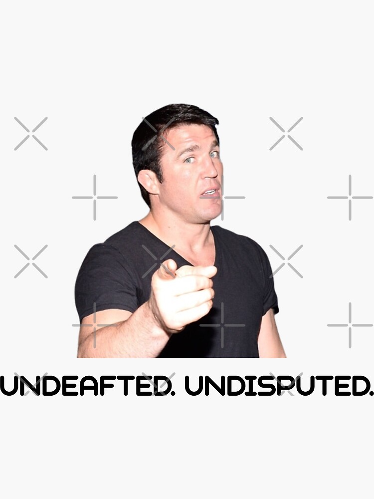 "Chael Sonnen Undefeated" Sticker for Sale by ekwcozens | Redbubble