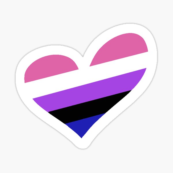"Genderfluid Pride Heart" Sticker for Sale by rowena-ravens | Redbubble