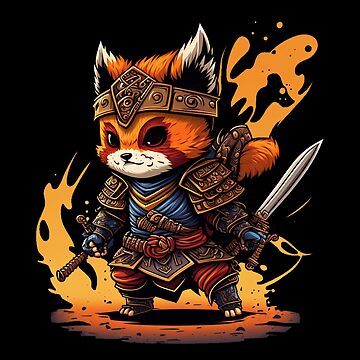 "Chibi Furry Samurai Fox" Poster by Stickapom | Redbubble