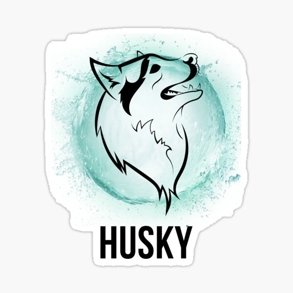 "Siberian Husky " Sticker for Sale by ChachiArts | Redbubble