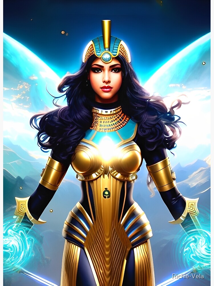 Póster «Cyber Mythology - Estilo cibernético épico de la diosa de la ...