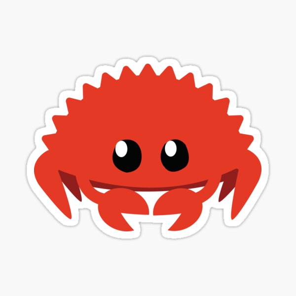 Nerdy Cuddly Ferris The Rustacean Rust Computer Programming Language Computer Geek Sticker For 7374
