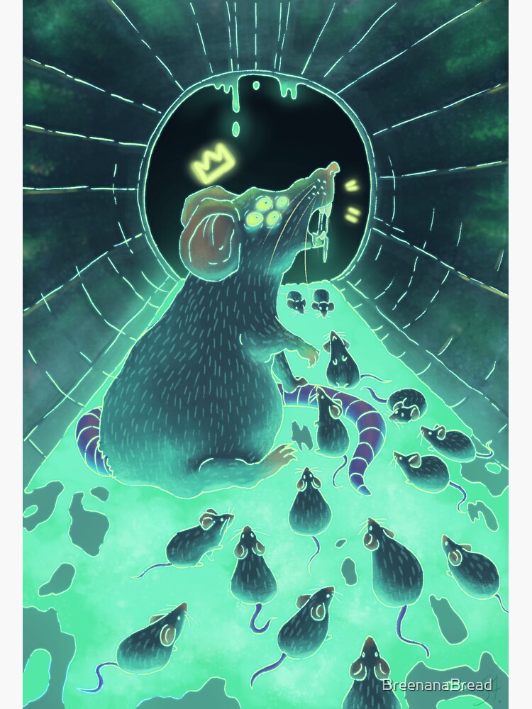 "The Rat King (glowing)" Sticker for Sale by BreenanaBread | Redbubble