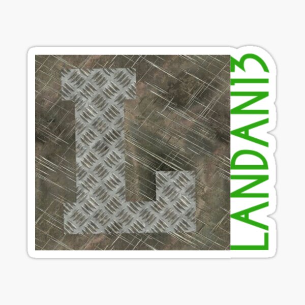 "Landan13 L logo with green Logo Merch" Sticker for Sale by Landan13 ...