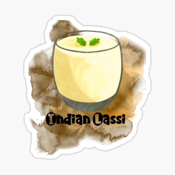 "Indian Lassi text T.shirt " Sticker for Sale by Ramageethu | Redbubble
