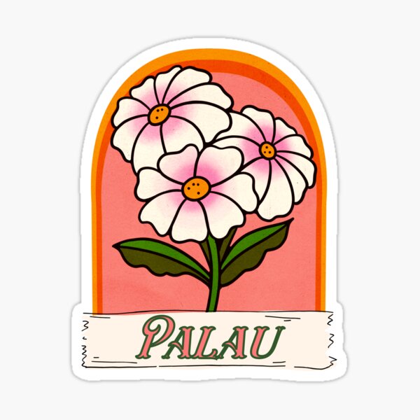 "Palau" Sticker for Sale by PolyMicroMela | Redbubble