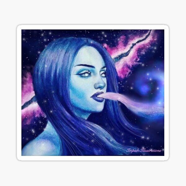 "Galaxy Girl" Sticker for Sale by hehathaway | Redbubble