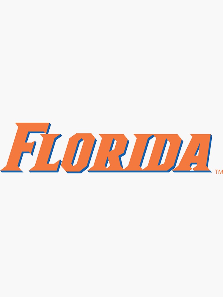"simple orange florida gators text logo" Sticker for Sale by ...