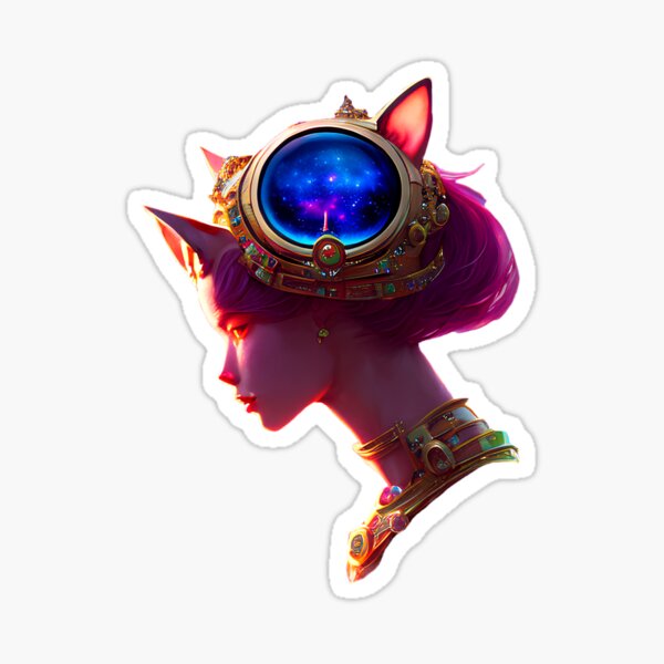 "Cute Cat Girl - The Queen " Sticker for Sale by amrrui | Redbubble