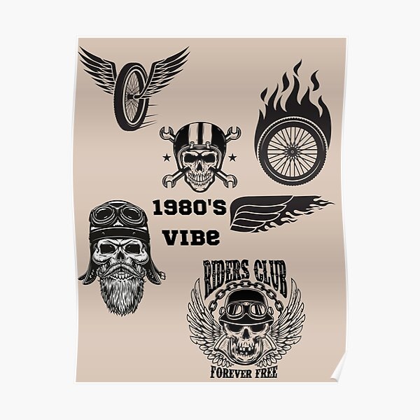 "Skull Rider's Pack " Poster for Sale by Chattingwithyou | Redbubble