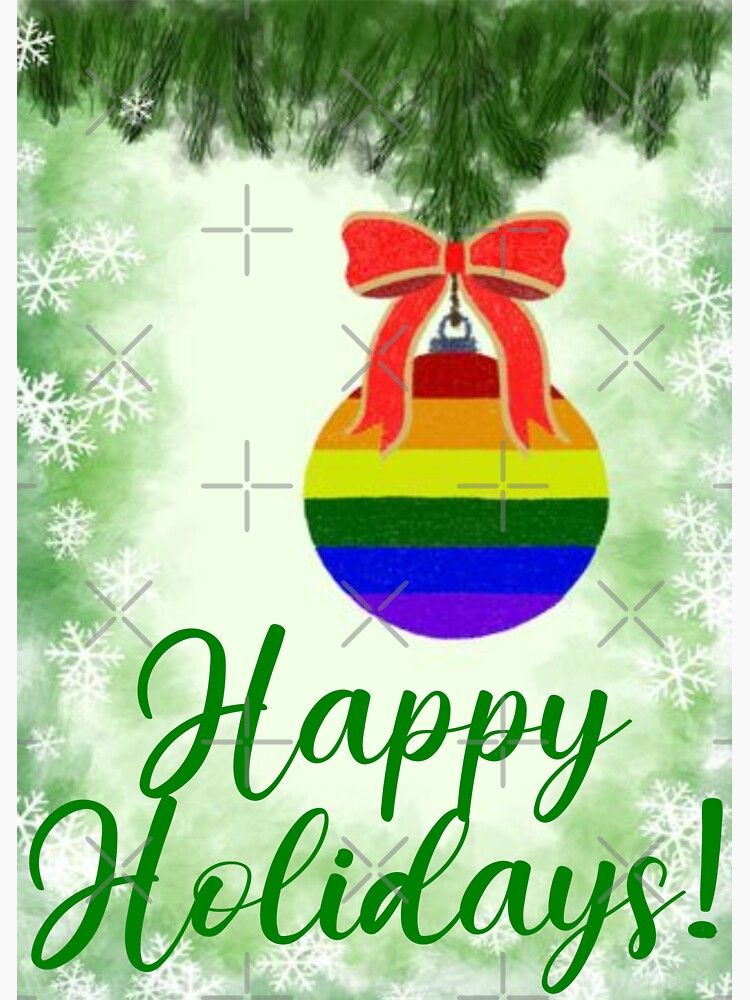 "Rainbow Christmas Design - Happy Holidays" Sticker for Sale by ...