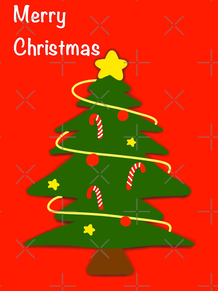 "Christmas Tree digital art" Sticker for Sale by Lingalin | Redbubble