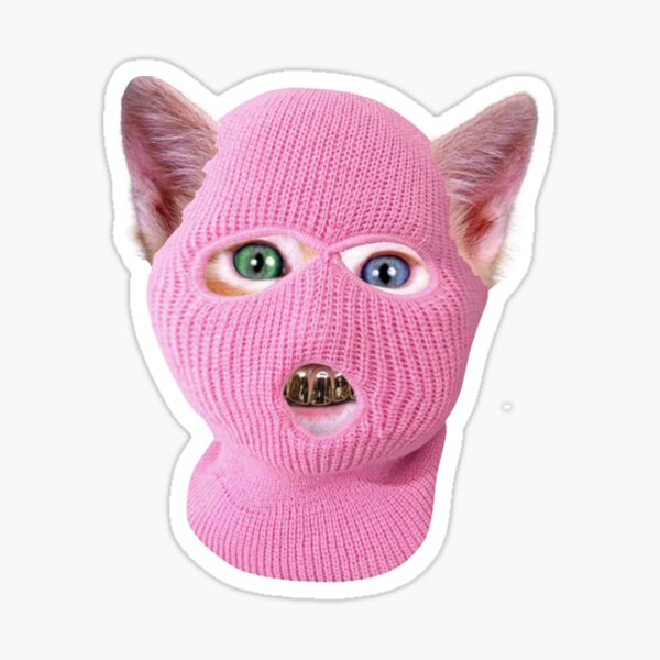 "Ski mask cat" Sticker for Sale by rustycatart | Redbubble
