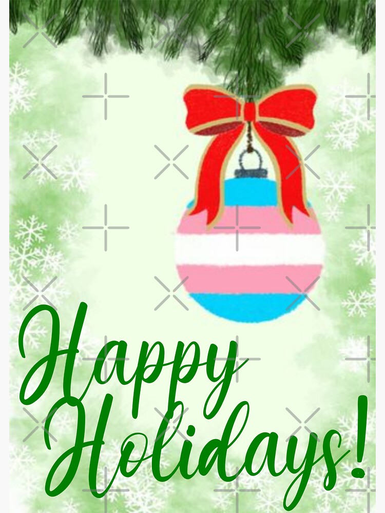 "Trans Christmas Design - Happy Holidays" Sticker for Sale by ...