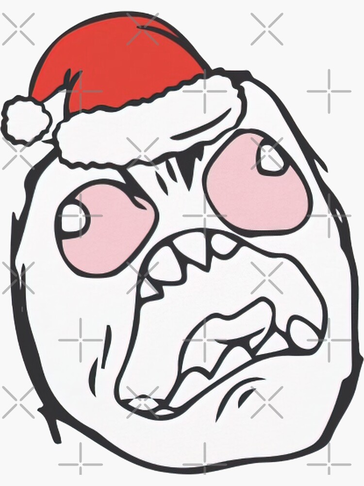 "Christmas troll face" Sticker for Sale by emai-art | Redbubble