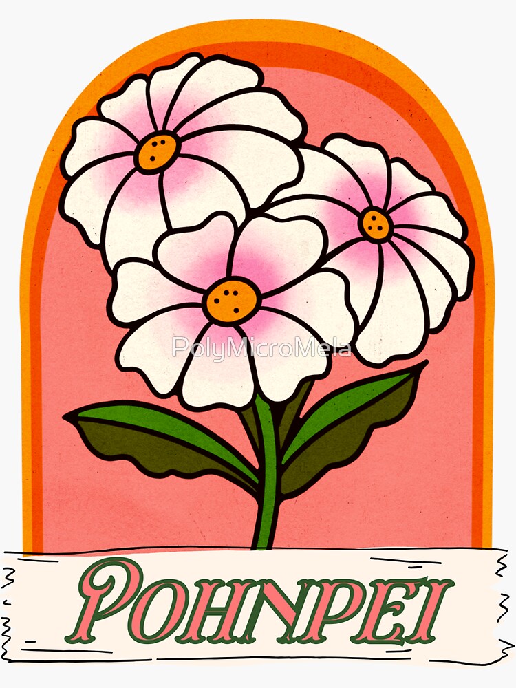"Pohnpei" Sticker for Sale by PolyMicroMela | Redbubble