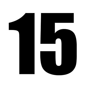 "Racing number 15" Sticker by stickerwicker | Redbubble