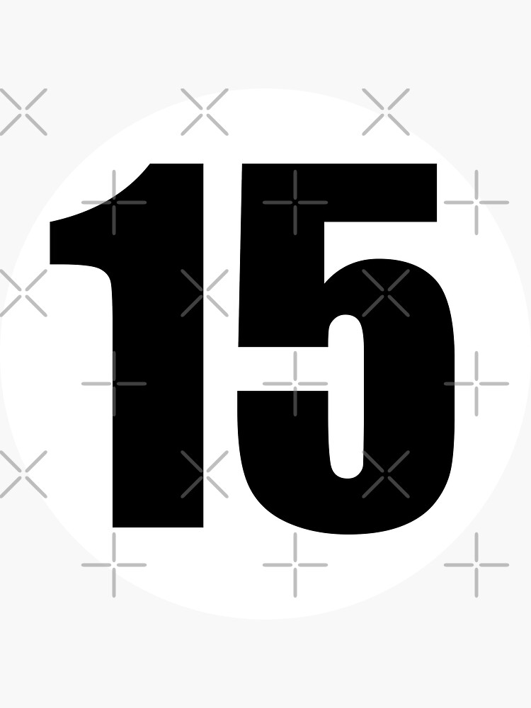 "Racing number 15" Sticker by stickerwicker | Redbubble