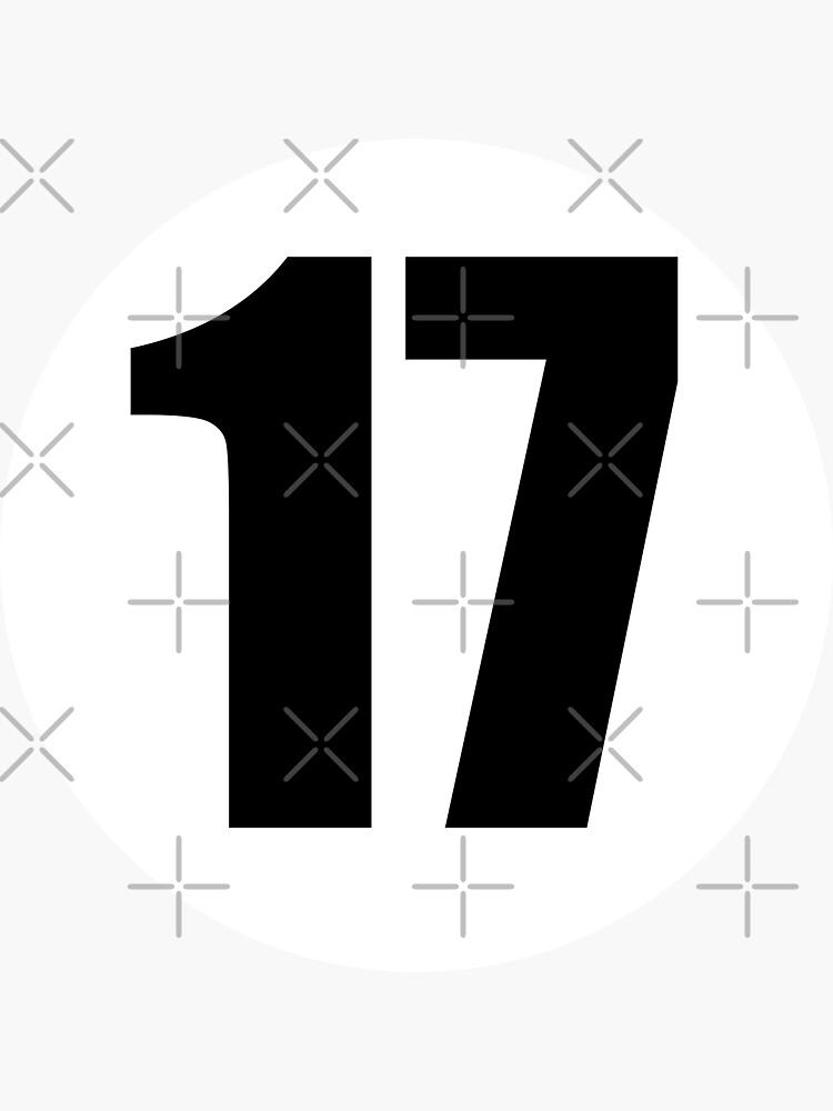 "Racing number 17" Sticker for Sale by stickerwicker | Redbubble