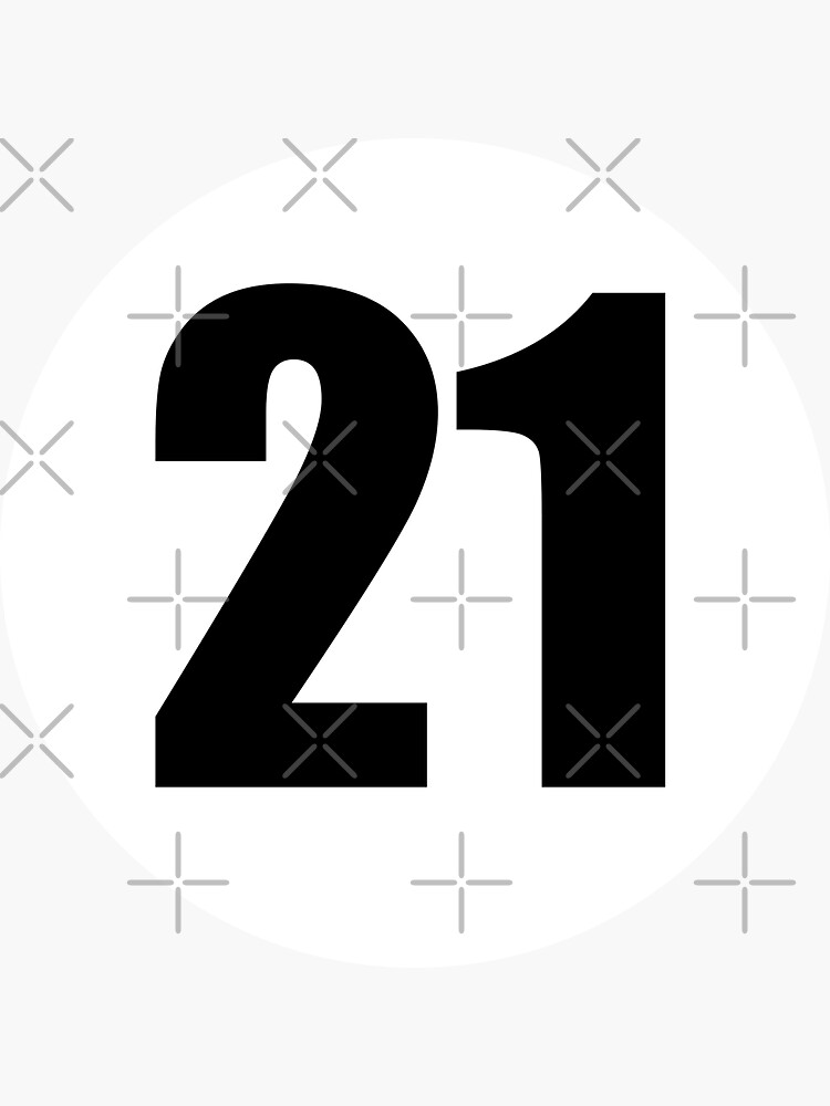 "Racing number 21" Sticker for Sale by stickerwicker | Redbubble