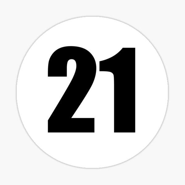"Racing number 21" Sticker for Sale by stickerwicker | Redbubble