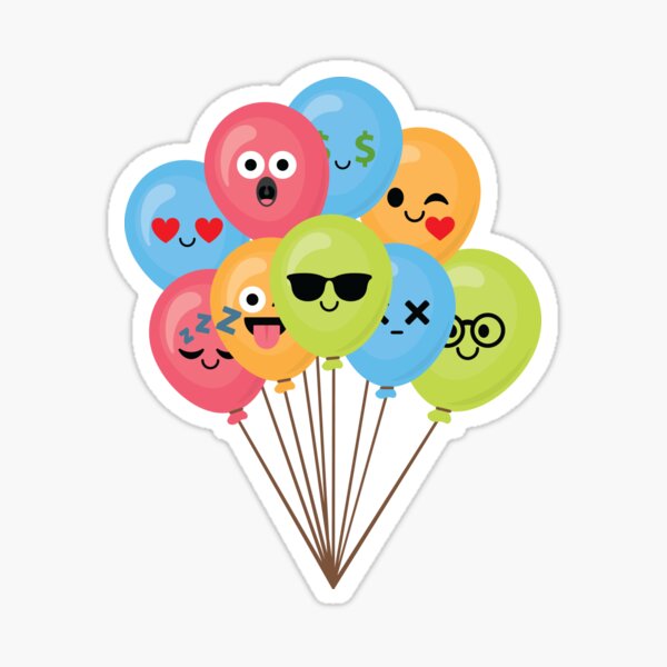"Balloon Emoji " Sticker for Sale by HippoEmo | Redbubble