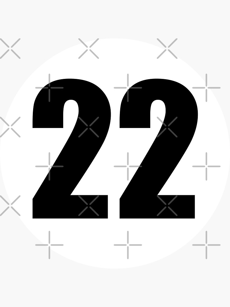 "Racing number 22" Sticker by stickerwicker | Redbubble