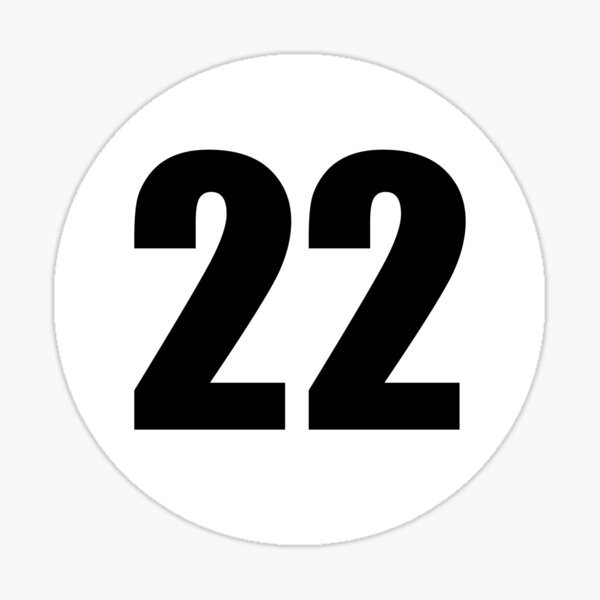 "Racing number 22" Sticker by stickerwicker | Redbubble