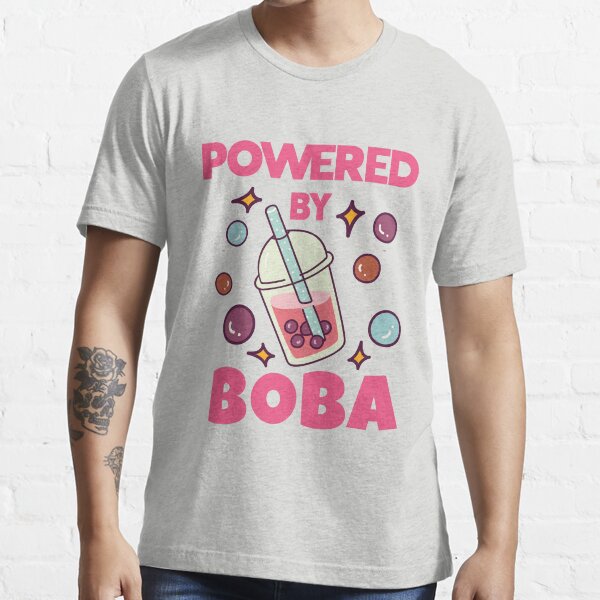 "Boba Bubble Tea Lover Cute Kawaii Style Powered By Boba" T-shirt for ...