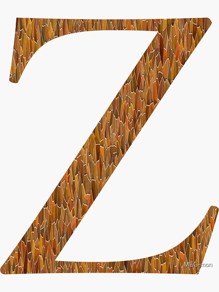 "Alphabet Letter Z" Sticker for Sale by MEG-mon | Redbubble