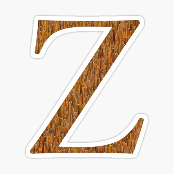 "Alphabet Letter Z" Sticker for Sale by MEG-mon | Redbubble