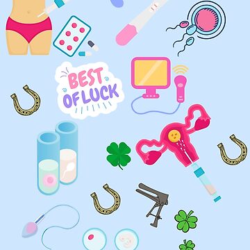 "IUI Fertility treatment pattern blue" Sticker for Sale by Lady-Frost ...