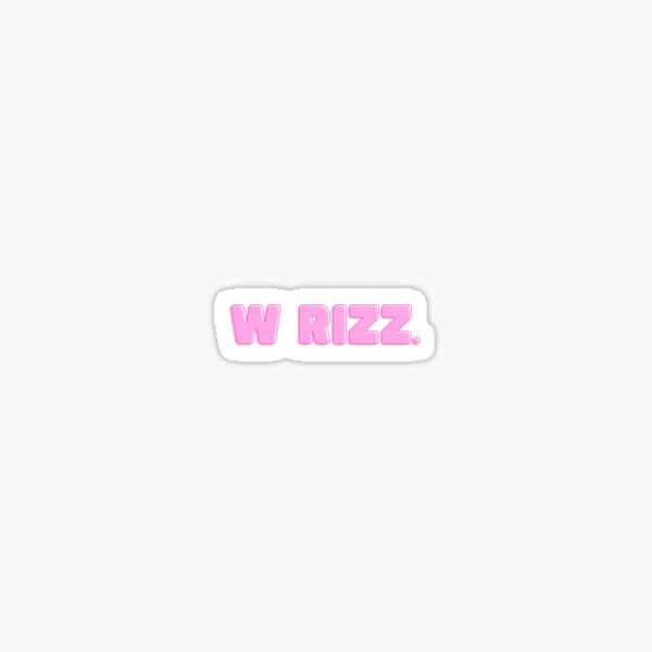 "Hydro Sticker Pink W Rizz" Sticker for Sale by smjaye | Redbubble