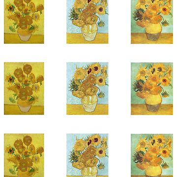 "Van Gogh Sunflowers Sticker Pack" Sticker for Sale by maniacfitness ...