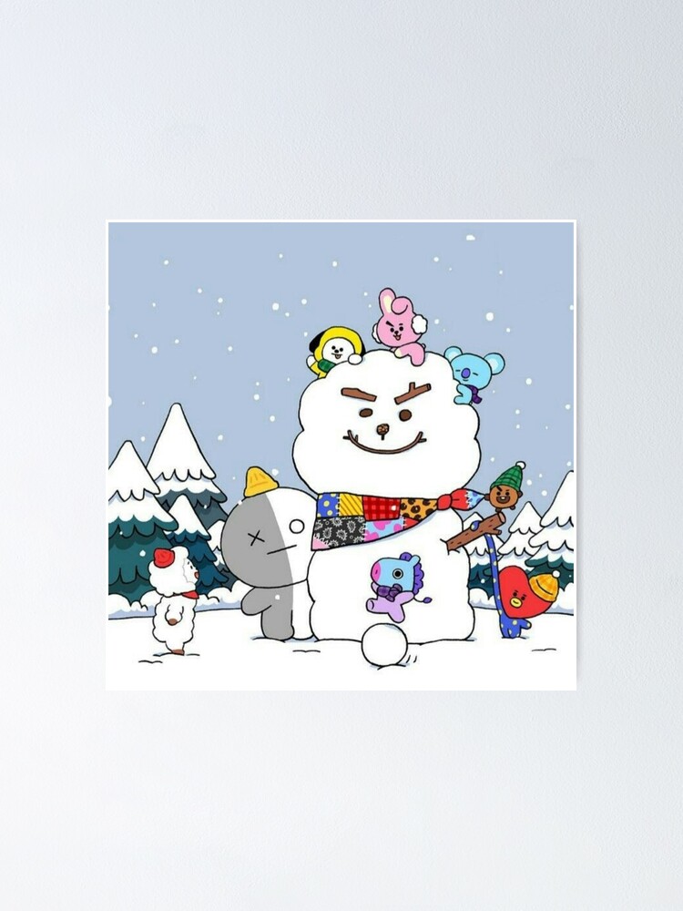 "bts BT21 christmas " Poster for Sale by KaRaSha | Redbubble