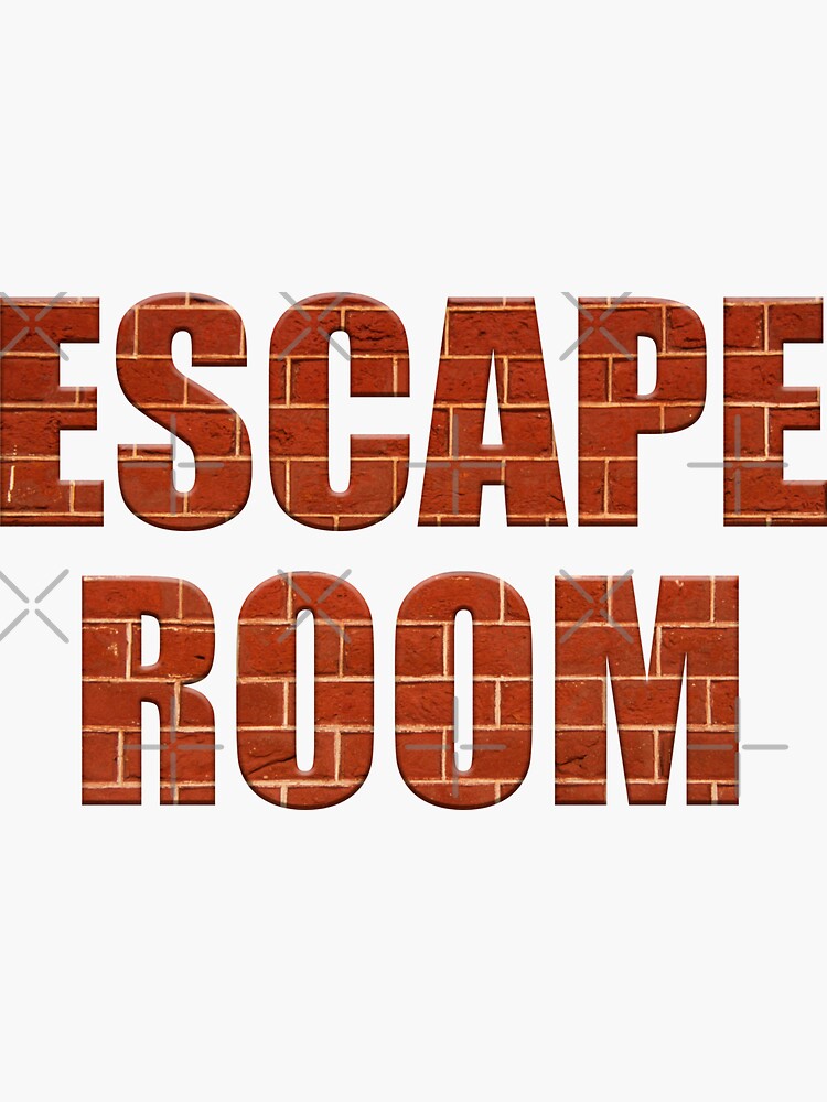 "Illustration - Escape room with a brick wall overlay" Sticker for Sale ...