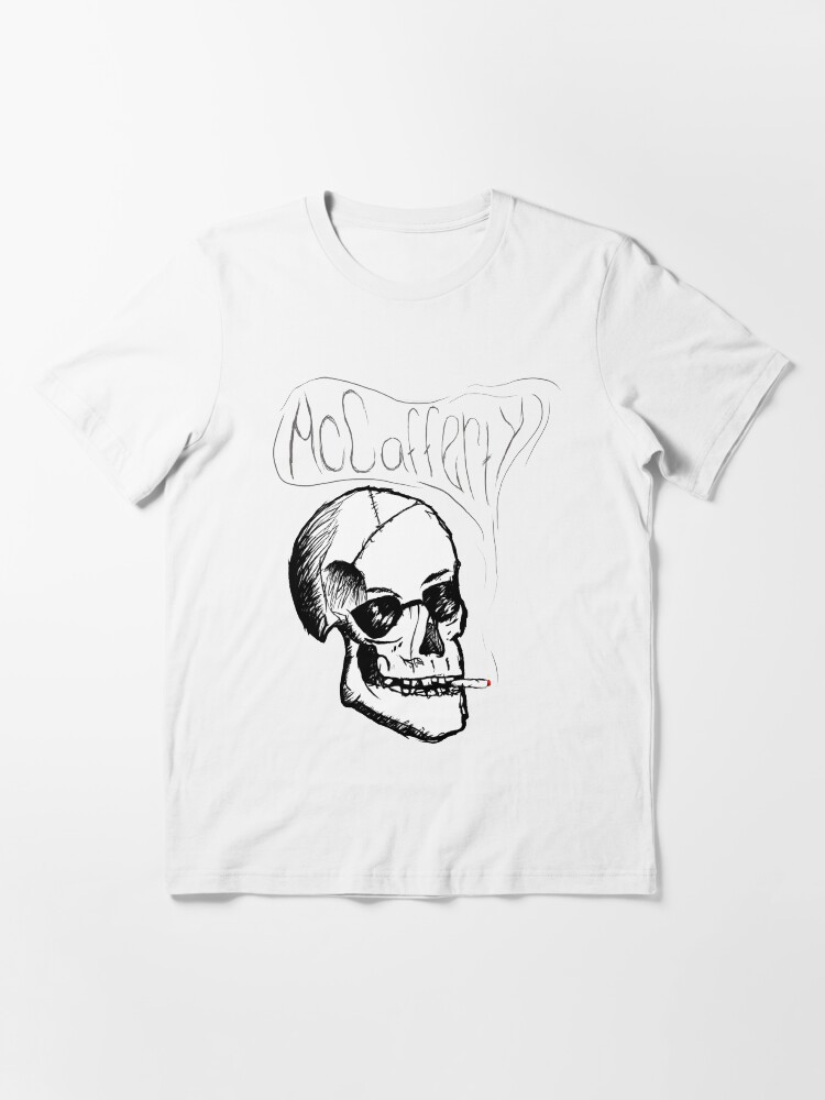 "McCafferty Smoking Skull" Essential T-Shirt for Sale by RareClothing ...