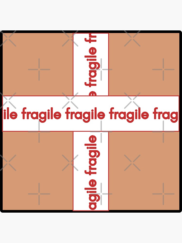 "Fragile Inside" Sticker for Sale by StarSpear | Redbubble
