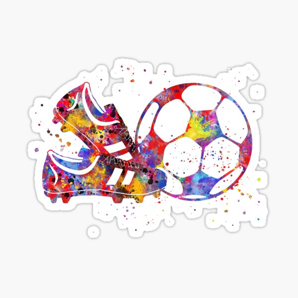 "Soccer ball and soccer shoes " Sticker for Sale by Rosaliartbook ...