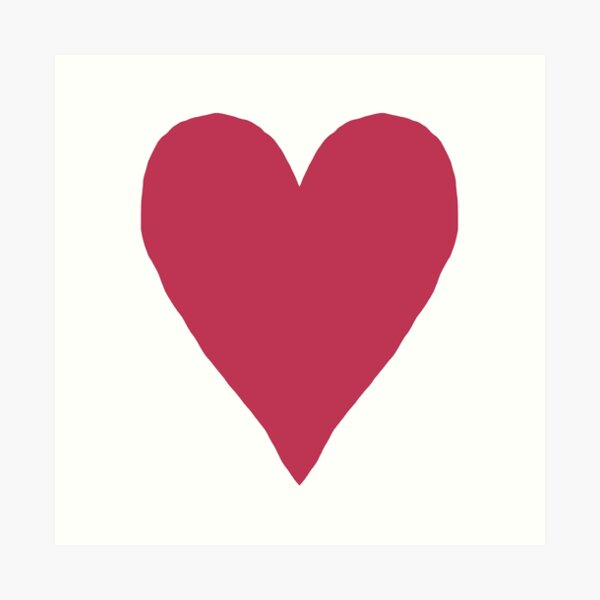 "Viva Magenta Heart Pantone Color of the Year 2023" Art Print for Sale ...