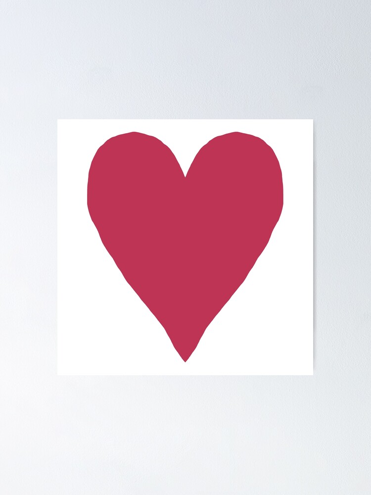 "Viva Magenta Heart Pantone Color of the Year 2023" Poster for Sale by ...