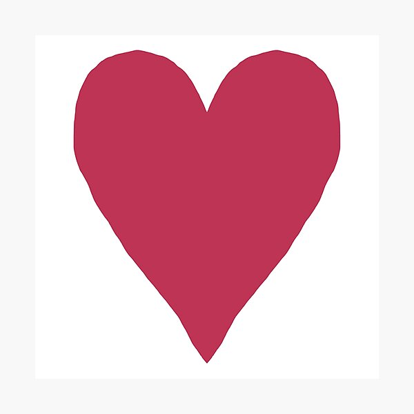 "Viva Magenta Heart Pantone Color of the Year 2023" Photographic Print ...