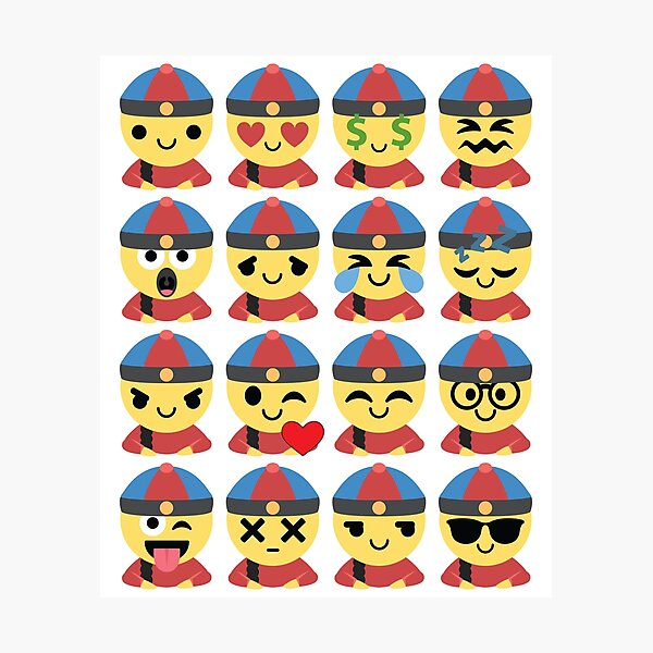 "Chinese Boy Emoji " Photographic Print for Sale by HippoEmo | Redbubble