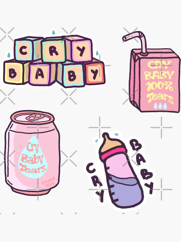 "Cry baby tears pack 4 sticker" Sticker for Sale by keikei333 | Redbubble