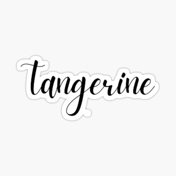 "Tangerine " Sticker for Sale by MuzamilAhmed | Redbubble