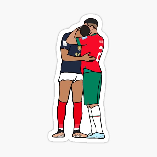 Sticker « Mbappe Hakimi Coupe du Monde Qatar 2022 - Illustration », par ...