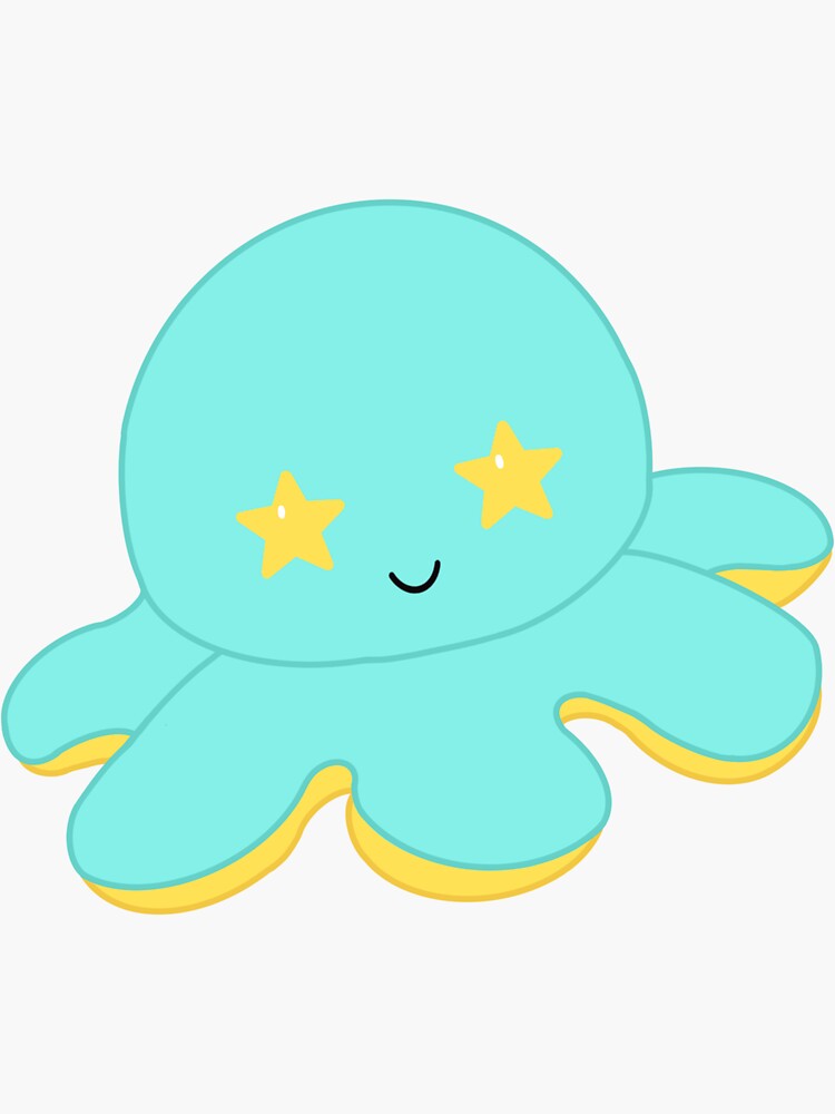 "Starry Blue Moody Reversible Octopus" Sticker for Sale by ShopBabyFace ...